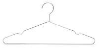 China Space Saving Chrome Wire Hangers With Non Slip Grooves for sale
