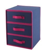 China 3 Layer Folding Storage Drawers Built In Fabric Plate for sale