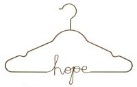 China Non Slip Heavy Duty Chrome Hangers With Word Hope for sale