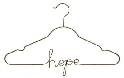 China Non Slip Heavy Duty Chrome Hangers With Word Hope for sale