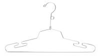 China Notched Shoulders Chrome Wire Hangers , Stainless Steel Clothes Hanger for sale