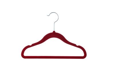 China 29.5x20.5x0.55cm Baby Toddler Slim Velvet Hangers for sale