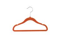 China Notched Shoulders Portable Kids Velvet Coat Hangers for sale