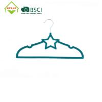 China 360 Degree Swivel Hook Kids 33cm Slim Velvet Hangers for sale