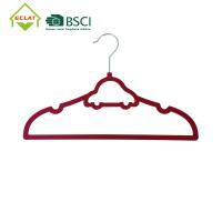 China Cute Car Shaped No Trace 33cm Non Slip Velvet Hangers for sale
