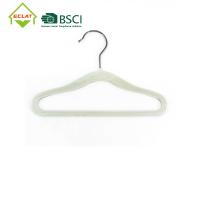 China Non Slip Ultra Thin Slim Velvet Hangers With Steel Swivel Chrome Hooks for sale