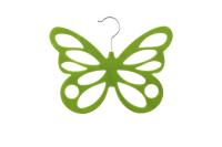 China Flocked Slim Velvet Hangers , Coat Clothes Hanger Butterfly Shaped for sale