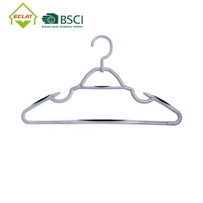 China With Secure Grip Strips And Durable Chrome Metal Hooks Plastic Hanger for sale