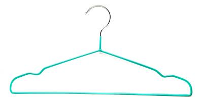 China Strong And Durable Notched Shoulders Compact Chrome Wire Hangers for sale