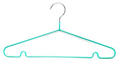 China Ultra Slim Light Weight Multipurpose Compact Chrome Wire Hangers for sale