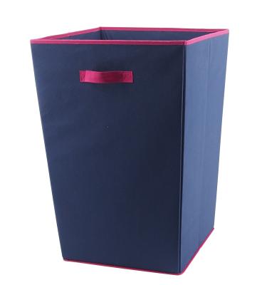 China Blue 40x40x60cm Collapsible Fabric Laundry Hamper for sale