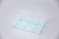 China 17.5x13x6cm Green Glitter Clear Aesthetic Desk Organizer for sale