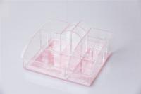China OEM Aesthetic Desk Organizer , Clear PS Plastic Makeup Organizer Box for sale