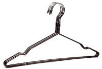 China Premium Multipurpose Contoured Shoulders Chrome Wire Hangers for sale