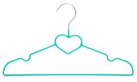 China Lovely Heart-Shaped Signature Light Weight Ultra Slim Wire Hangers for sale