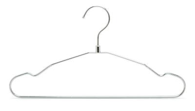China Space Saving Light Weight Coat&Suite Compact Chrome Wire Hangers for sale