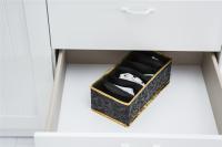 China 6 Cells Foldable Drawer Organizer For Socks And Underwear for sale