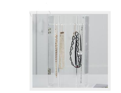 China 24 Hooks Tabletop Jewelry Organizer , Clear Acrylic Necklace Holder for sale
