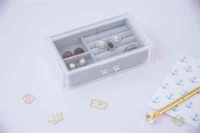 China Clear Acrylic Tabletop Jewelry Organizer , Velvet Jewelry Organizers For Drawers for sale
