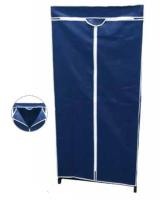 China Blue 1.6m Non Woven Wardrobe , Free Standing Clothes Closet for sale