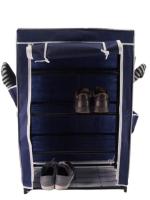 China 4 Tiers Non Woven Wardrobe , 10kg Fabric Shoe Wardrobe for sale