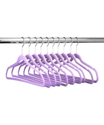 China Scarf  ABS Notched Shoulders Slim Velvet Hangers Ultra Thin for sale