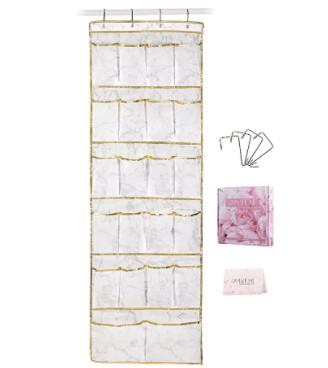 China Cardboard Soft Closet Shoe Organizer Behind Door Marble Pattern for sale