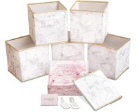 China Marble Pattern 6 Containers Soft Storage Cubes Eco Friendly for sale