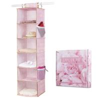China Glam Golden Foil Trim Over Door Pocket Organiser 22 Pockets for sale