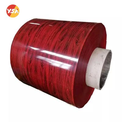 China Wood Grain Aluminum Coil Roll Color Coated Cold Rolled Coil 0.3mm 1250mm for sale