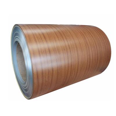 China PVDF Wood Grain Aluminium Coated Coil 0.3mm 1250mm for Construction for sale