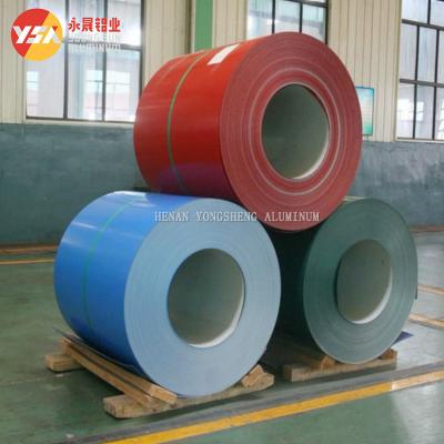 China 1000 3000 500 Series Color Coated Aluminum Coil 0.2-6mm UV Weather Resistant For Pipe Wrapping Building Fascia Trim Free Sample FOB Qingdao Shanghai for sale