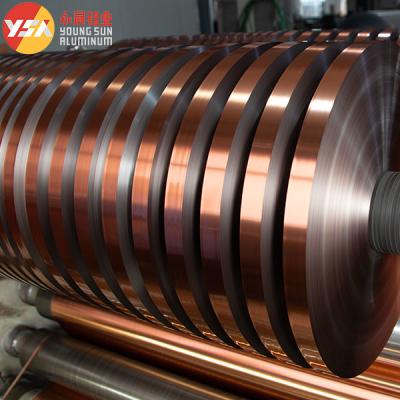 China Double Sided Copper Color AL+PET Mylar Laminating Aluminum Foil 50um for sale