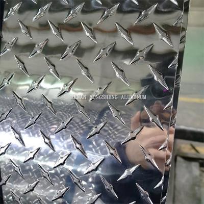 China 3003 H22 Aluminum Diamond Sheet Metal 4x8 for Cargo Trailer Flooring for sale