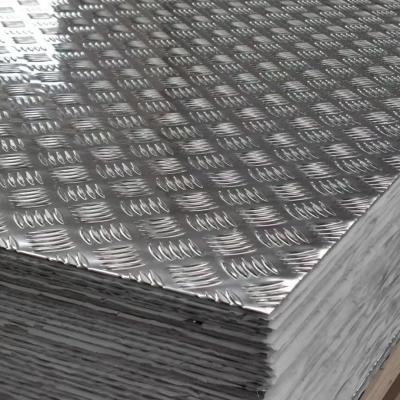 China 5052 3000 Series 5 Bar Aluminum Tread Plate 2mm Thick Checker Plate for sale