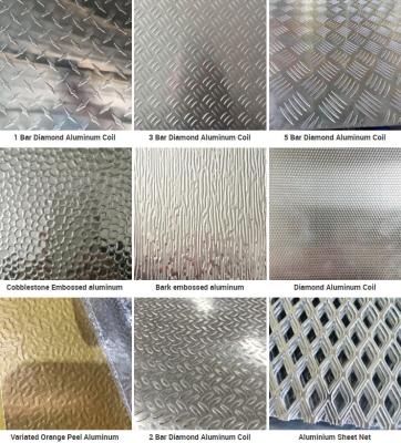 China Aluminium Chequered Plate 5 Bars 4x8 Diamond Embossed Aluminum Sheet 1.5mm for sale