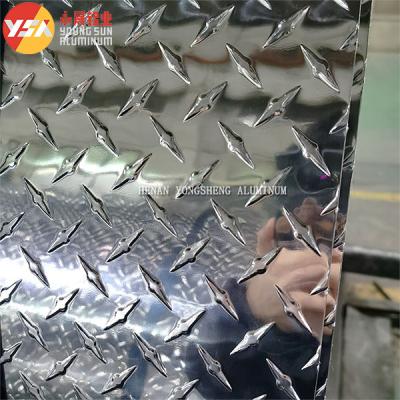 China Diamond Textured Aluminum Diamond Plate Sheet Nonslip Due To Raised Diamond Pattern Perfect For Stair Treads Flooring And Industrial for sale