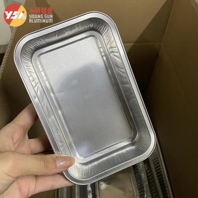 China Disposable Aluminum Foil Lunch Box with Wrinkle-Free Lid for Takeaway 750ml for sale