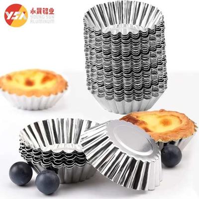 China Household Aluminum Foil Mini Egg Tart Mold Pan 4 oz Baking Cups for sale