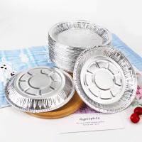 China 7 8 9 Inch Round Aluminum Foil Pans for Cooking Silver Foil Containers 50 Pack for sale