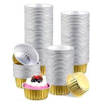 China Disposable Aluminum Foil Baking Pan Egg Tart Tray 100-Pack 8 Inch for sale