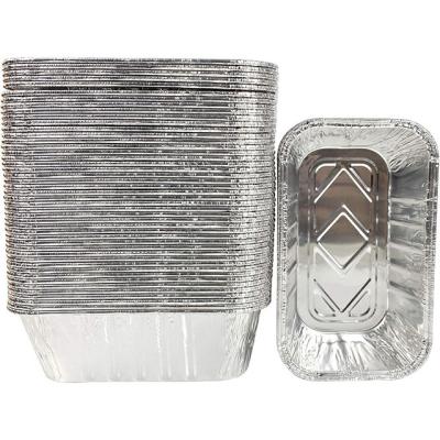 China Aluminum Foil Mini Loaf Pans with Lids 1lb Small Tin Foil Bread Pan for sale