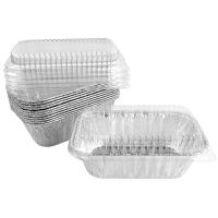 China Aluminum Foil Mini Loaf Pans with Lids 1lb Small Tin Foil Bread Pan for sale