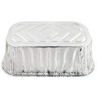 China Aluminum Foil Mini Loaf Pans with Lids 1lb Small Tin Foil Bread Pan for sale