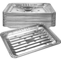 China Disposable Aluminum Broiler Pan 13x9x2 Inch Heavy Duty BBQ Roaster Tray for Grilling for sale