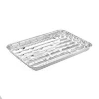 China Disposable Aluminum Broiler Pan 13x9x2 Inch Heavy Duty BBQ Roaster Tray for Grilling for sale