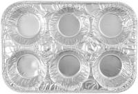China Disposable 6 Cup Muffin Tins Nonstick Baking Pans for Cupcakes Mini Pies 30 Pack for sale