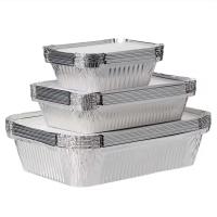 China 57.4 Fl Oz Aluminum Casserole Pan Disposable Containers with Lids for sale