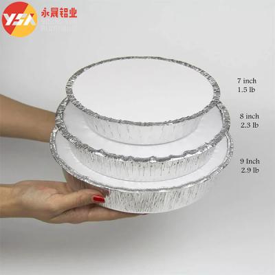 China 7 Inch Round Foil Pans with Clear Lids Pizza Pie Trays 50 Pack Disposable for sale