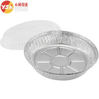 China 7 Inch Round Foil Pans with Clear Lids Pizza Pie Trays 50 Pack Disposable for sale